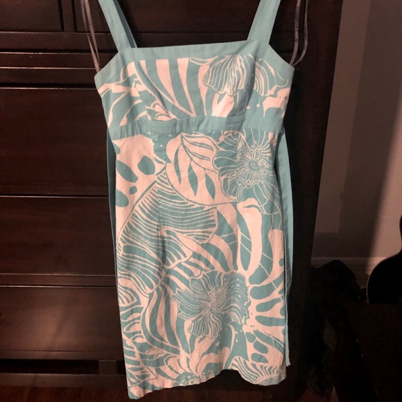 Dresses | Aqua And White Sundress Perfect For A Stroll Down The Beach ...